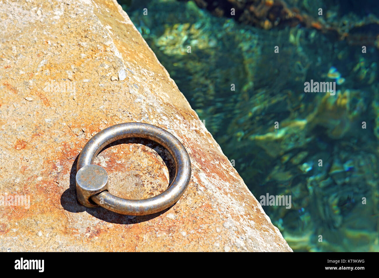 nautical anchor chains on the pier Stock Photo - Alamy