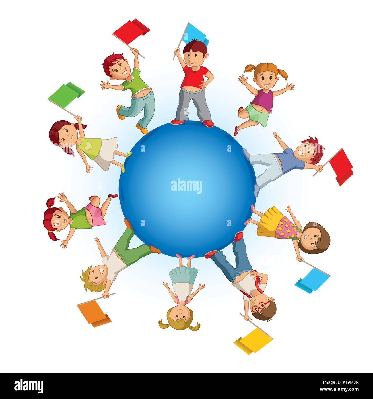 Children world flags Cut Out Stock Images & Pictures - Alamy