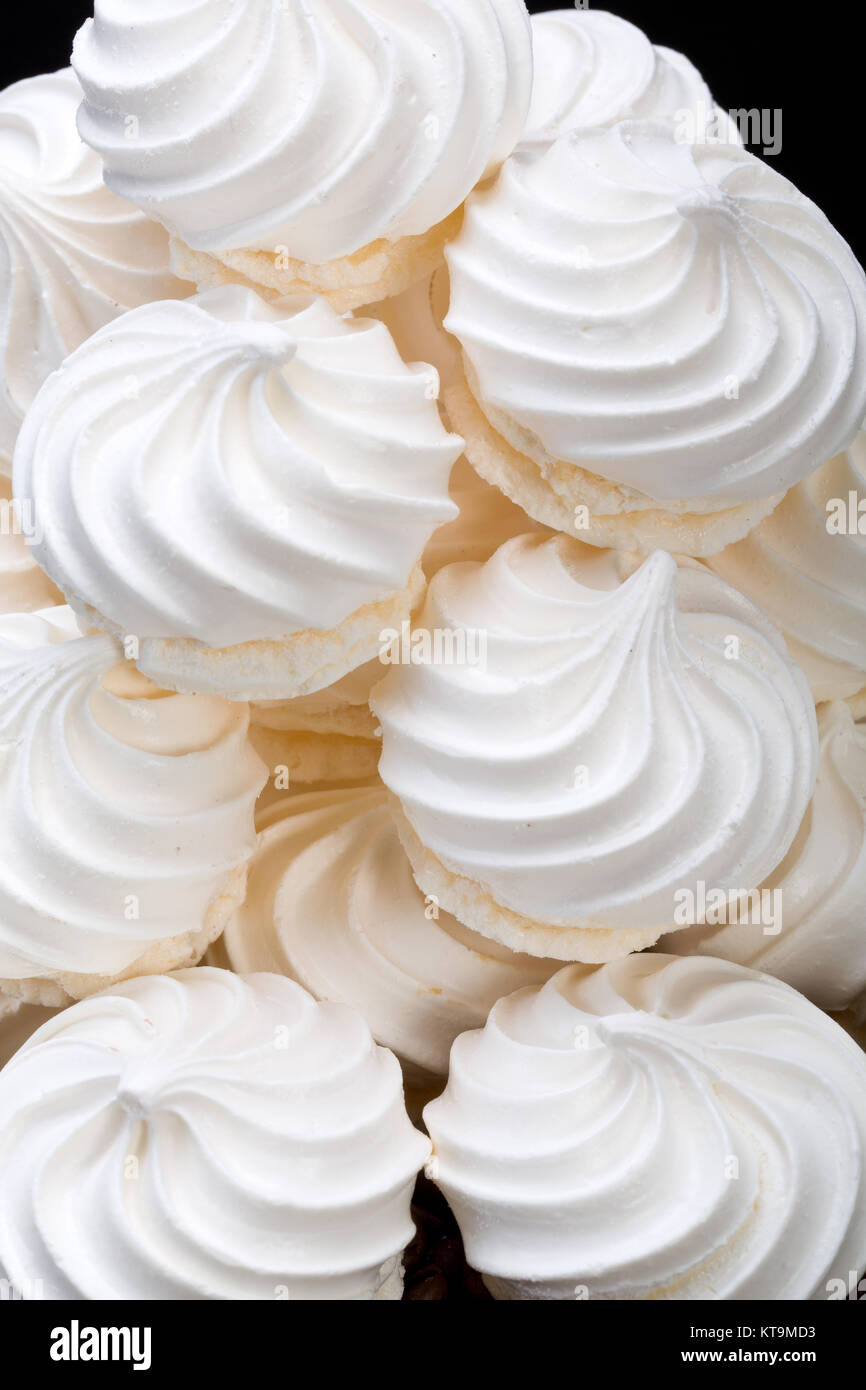 Close up of French vanilla meringue cookies Stock Photo - Alamy