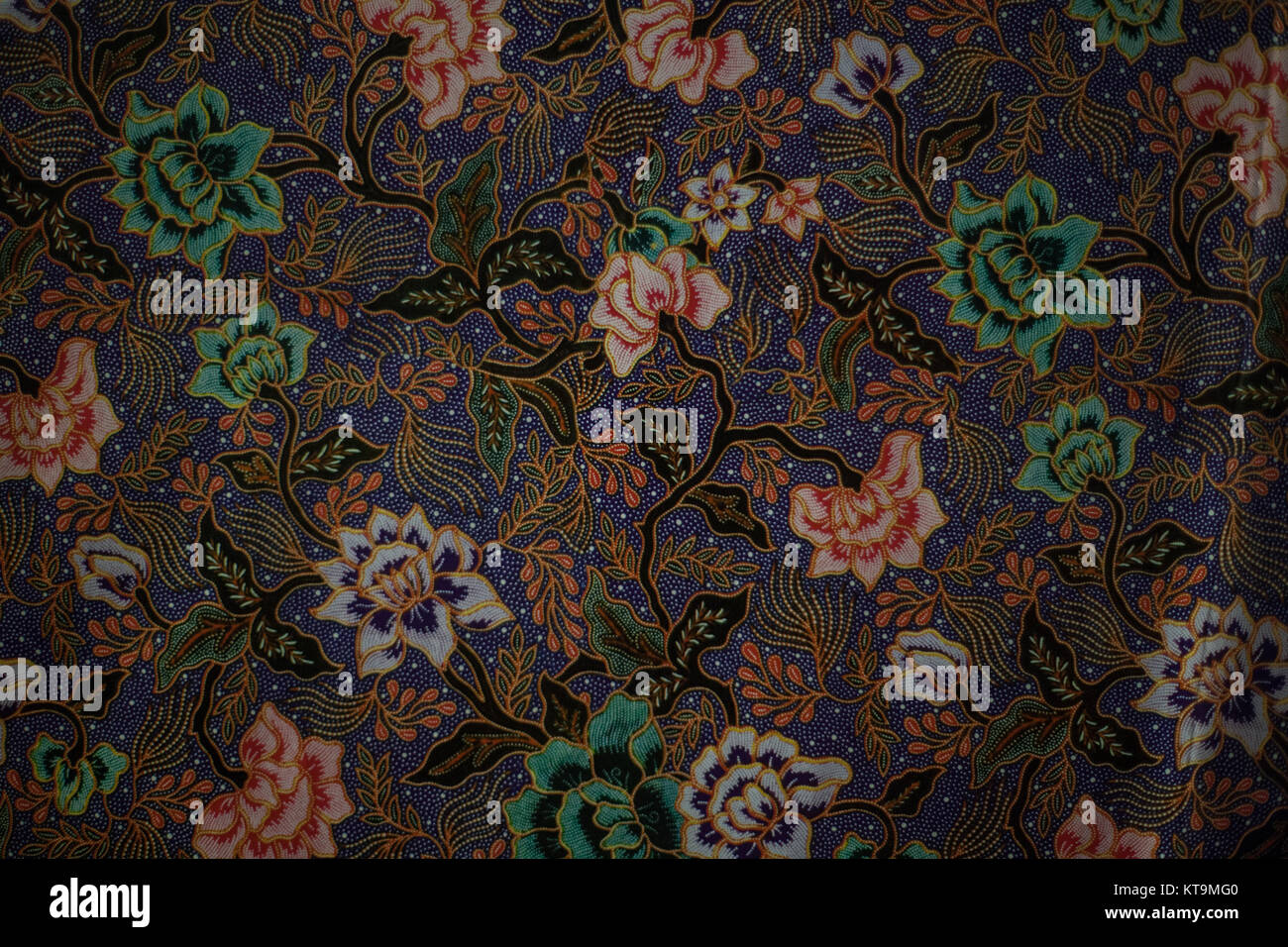 Fabric textile with flowers. Floral asian background Stock Photo - Alamy