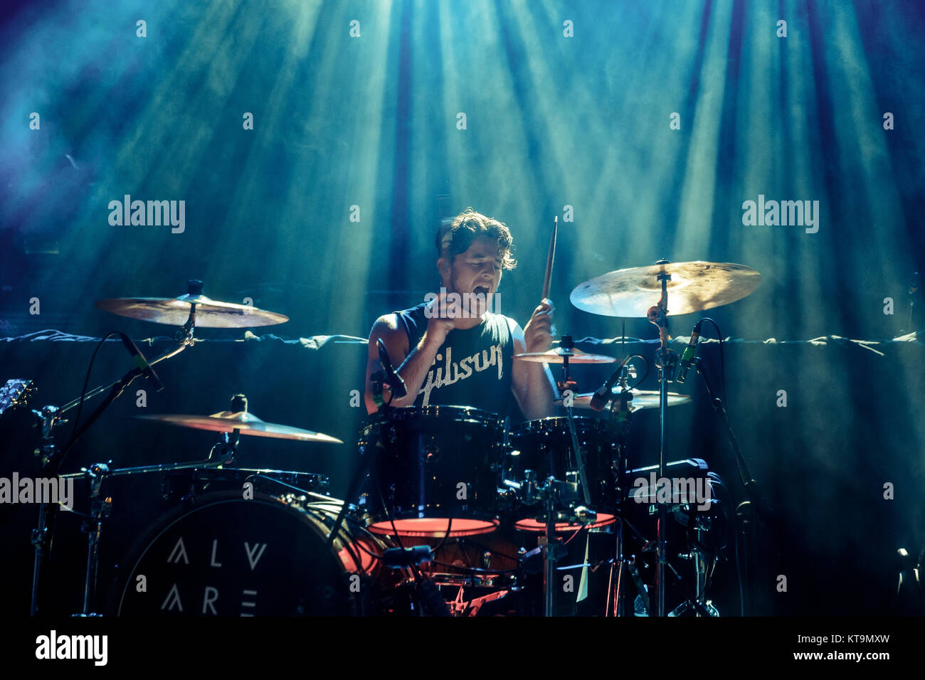 The British indie pop band Alvarez Kings performs a live concert at ...