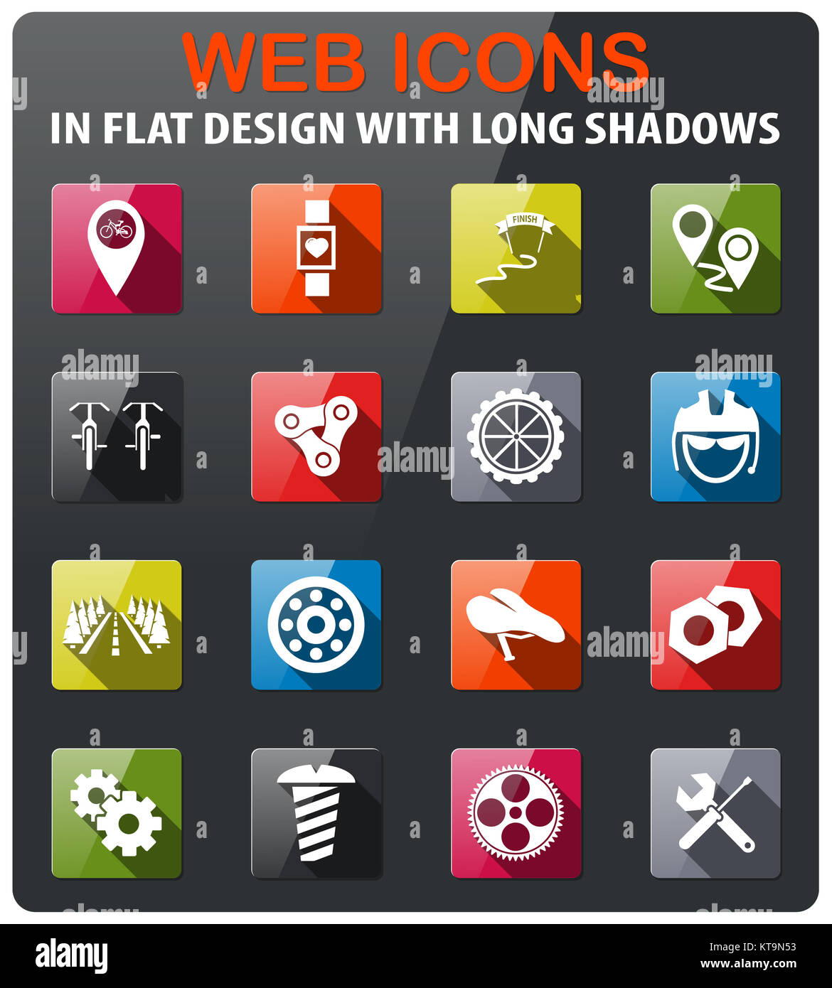 bicycle icon set Stock Photo - Alamy