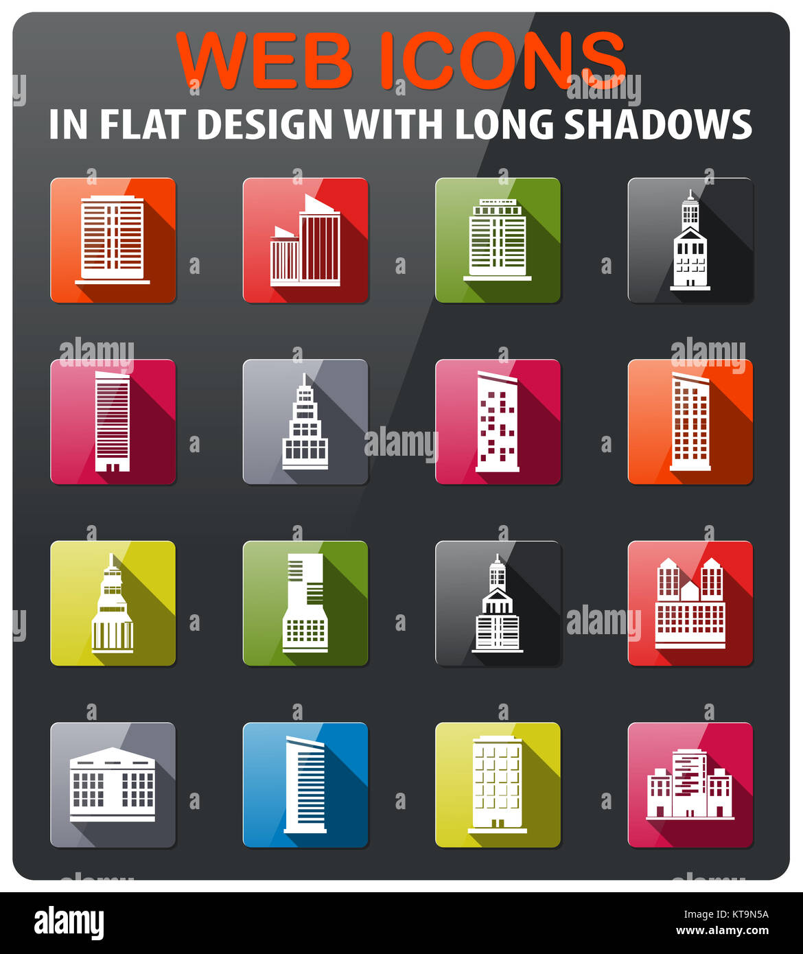 buildings icon set Stock Photo - Alamy