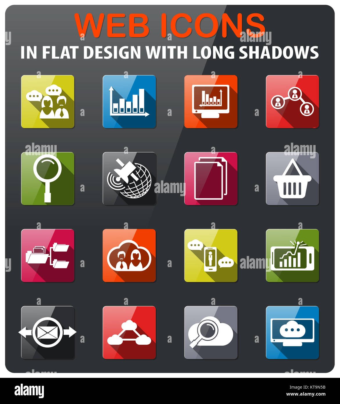 data analytic icon set Stock Photo - Alamy