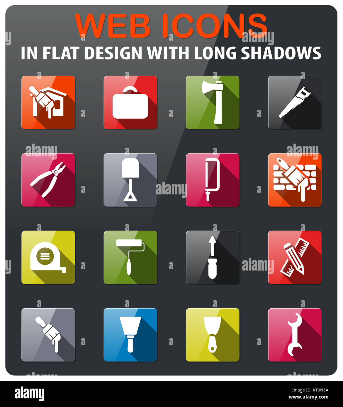 Work tools icons set Stock Photo - Alamy