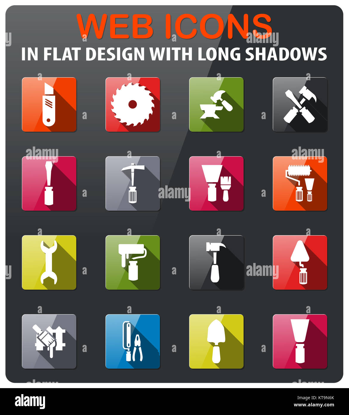 Work tools icons set Stock Photo - Alamy