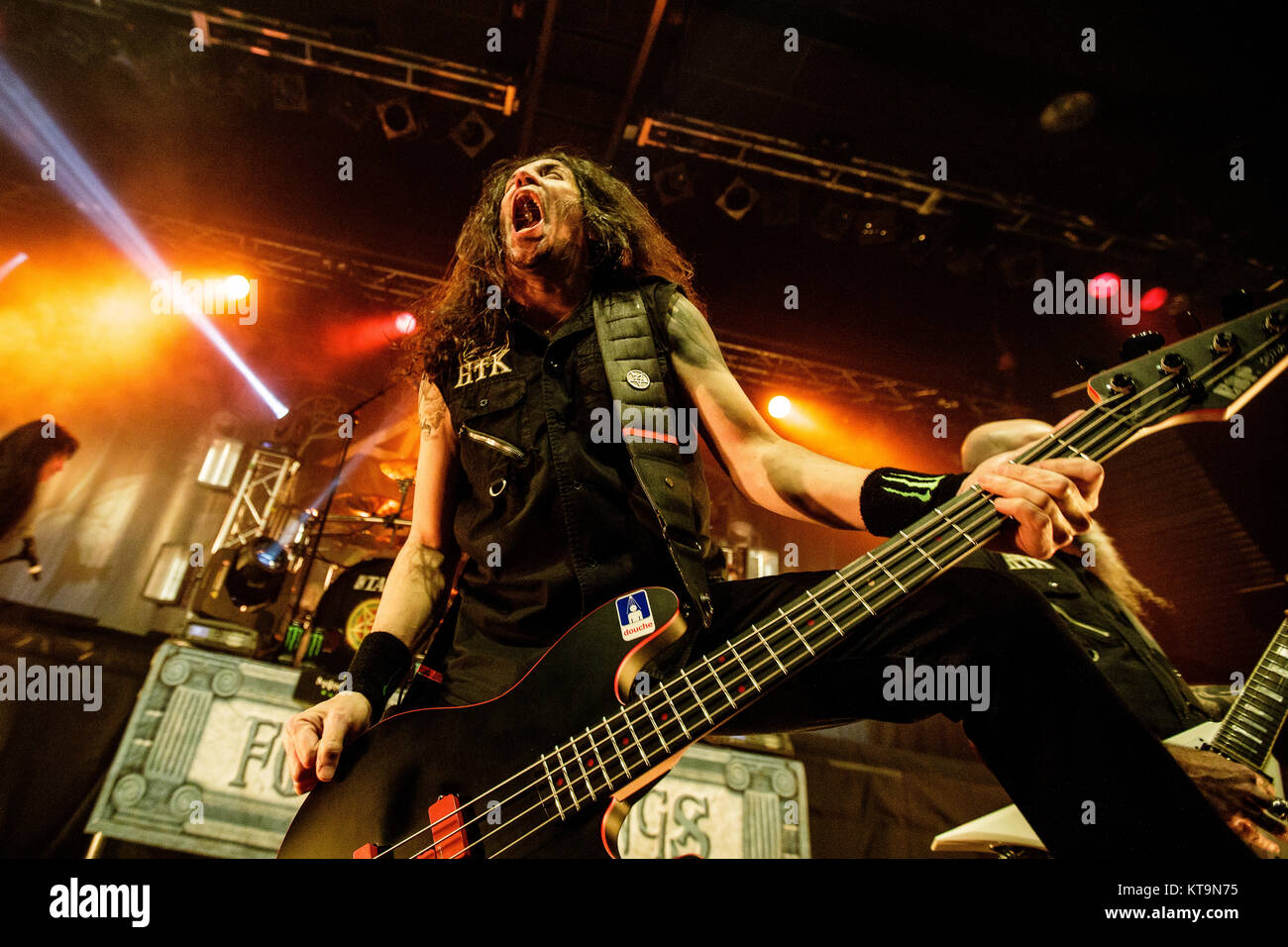 The American thrash metal band Anthrax performs a live concert at ...