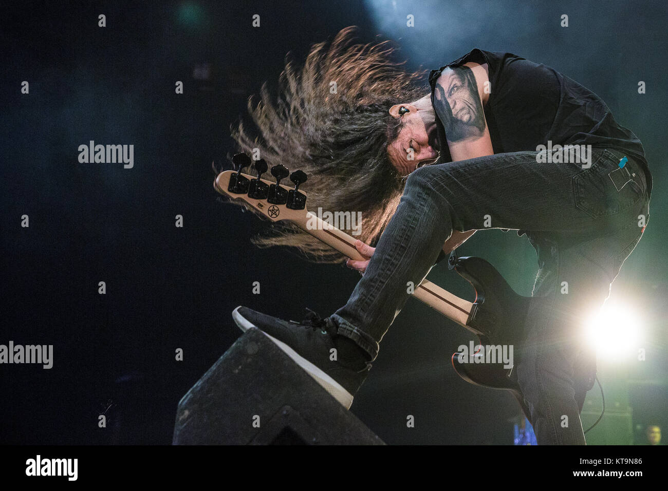 The American thrash metal band Anthrax performs a live concert during ...