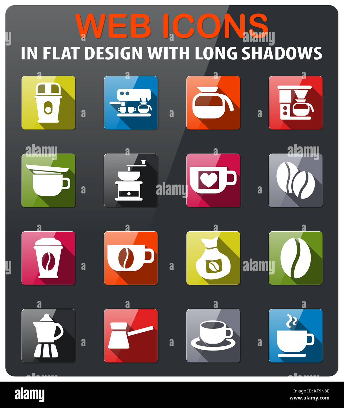 coffee icon set Stock Photo - Alamy