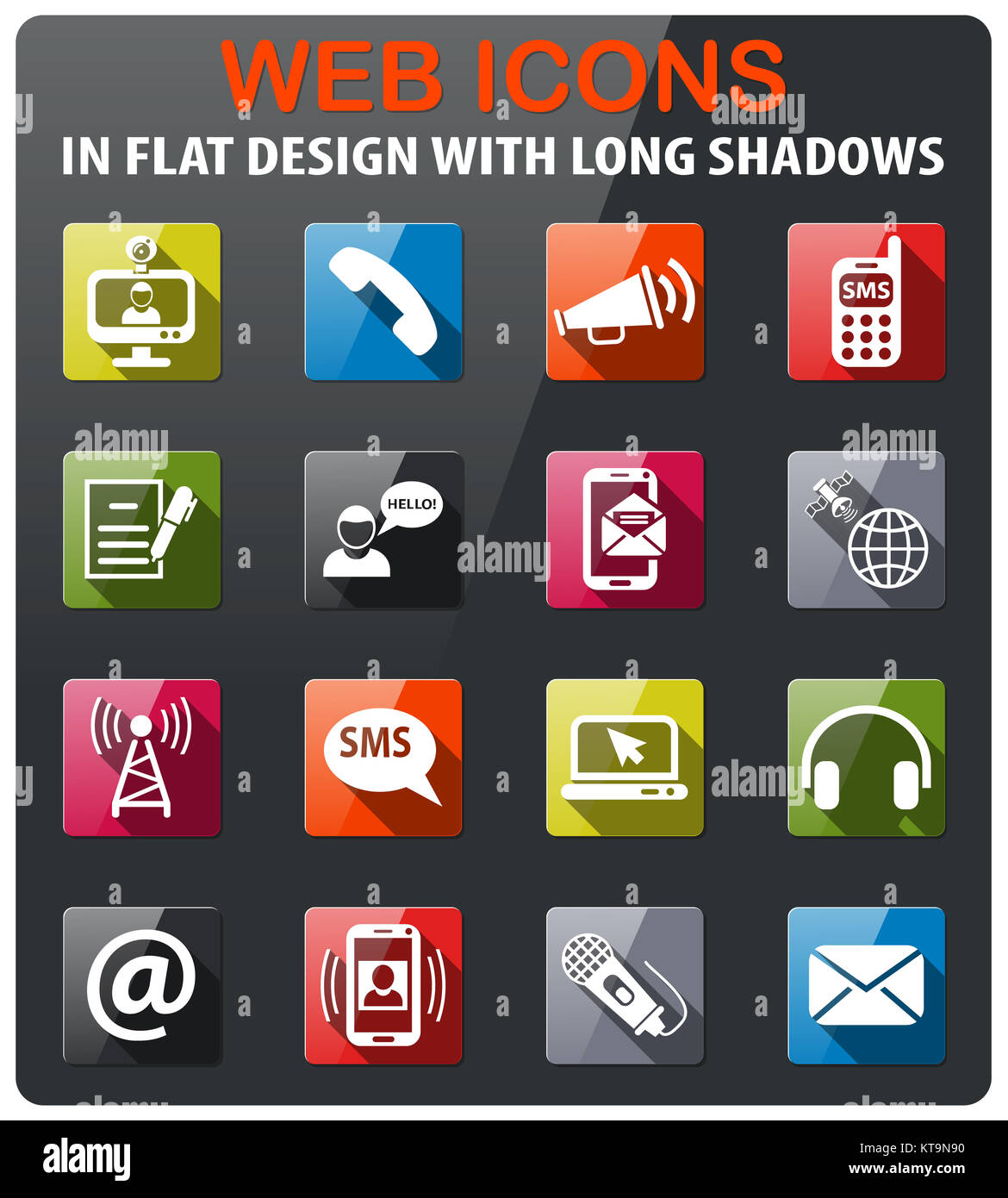 communication icon set Stock Photo - Alamy