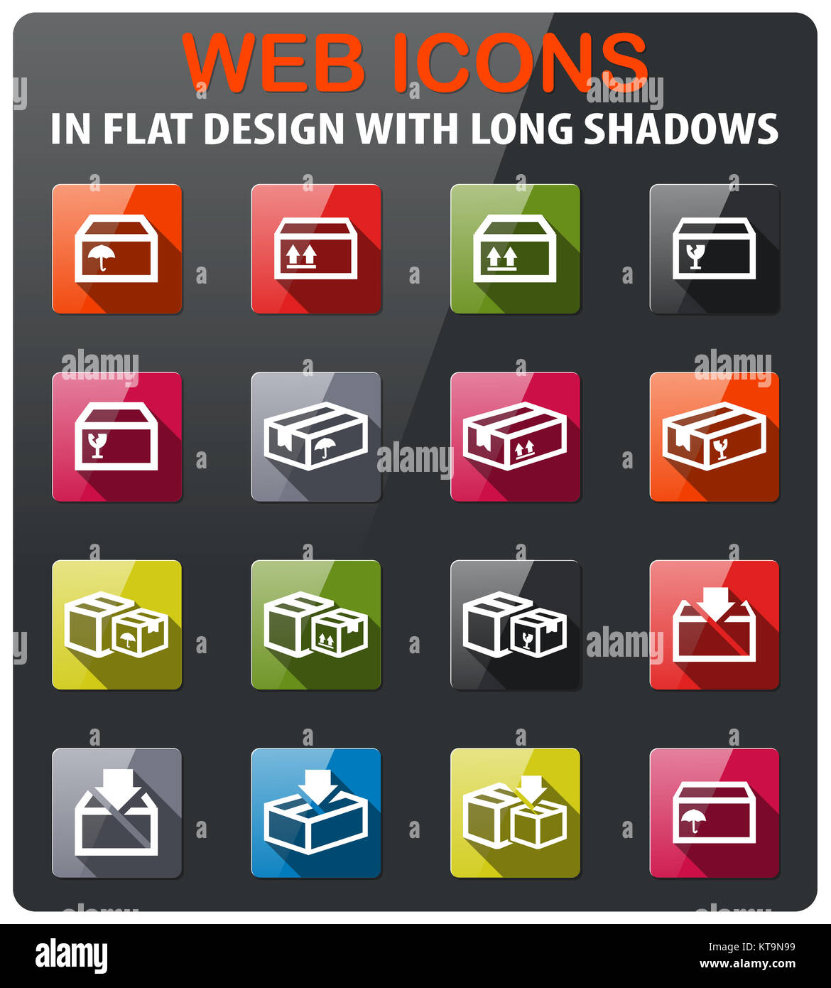 box icon set Stock Photo - Alamy