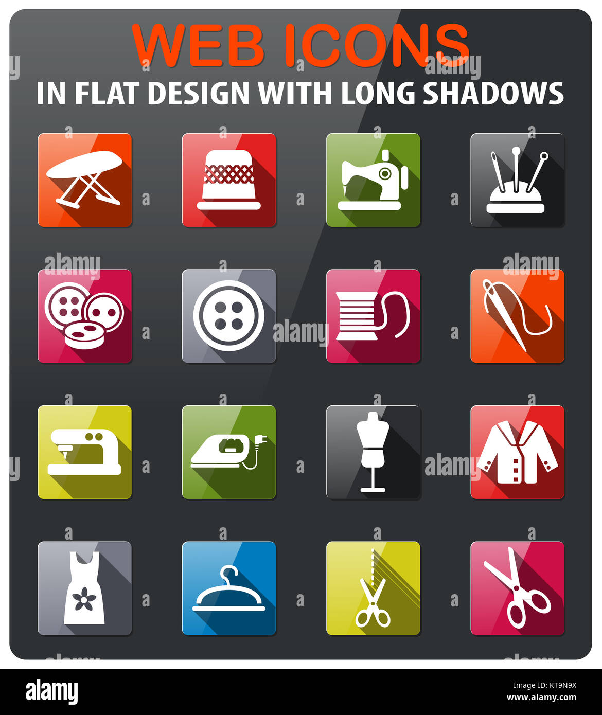 tailoring icon set Stock Photo - Alamy