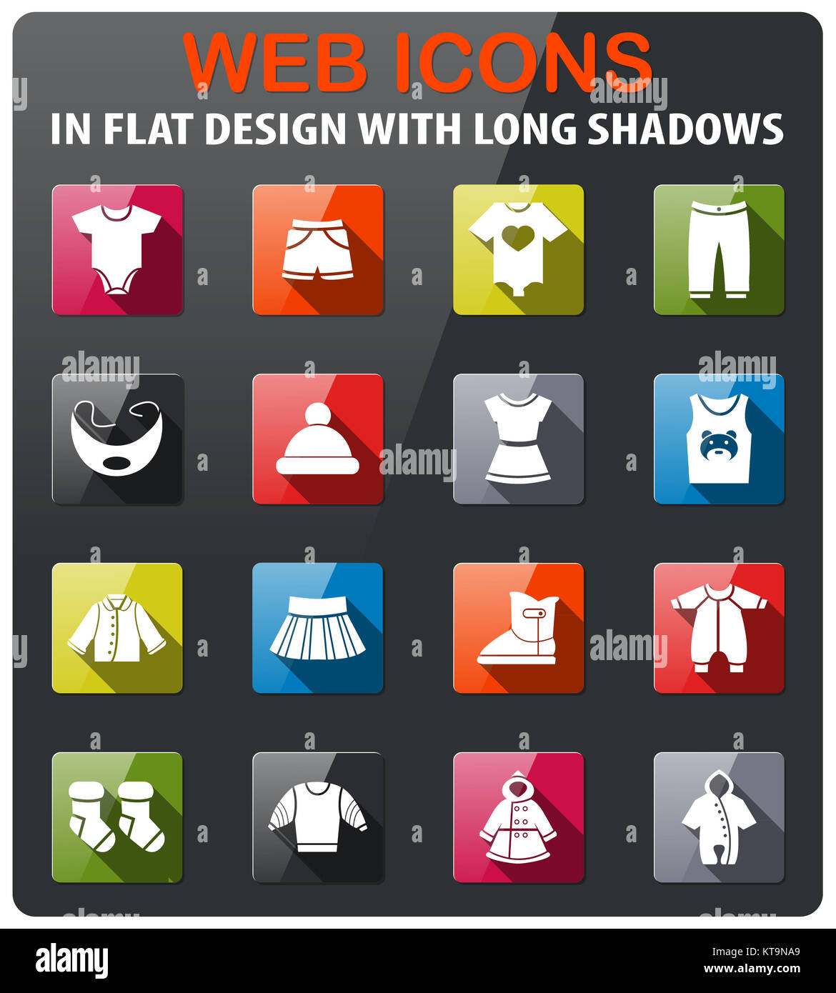 baby clothes icon set Stock Photo - Alamy