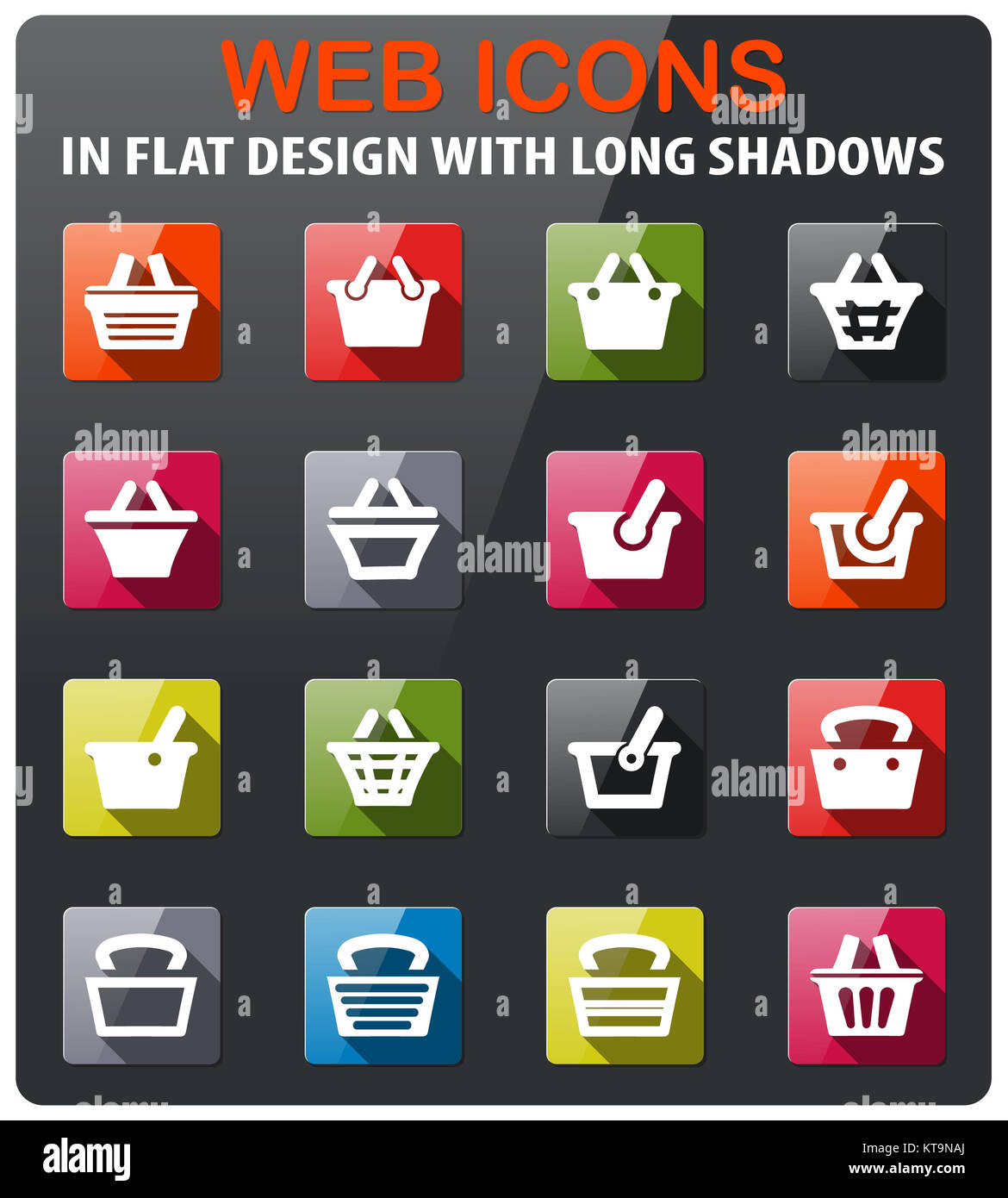 basket icon set Stock Photo - Alamy