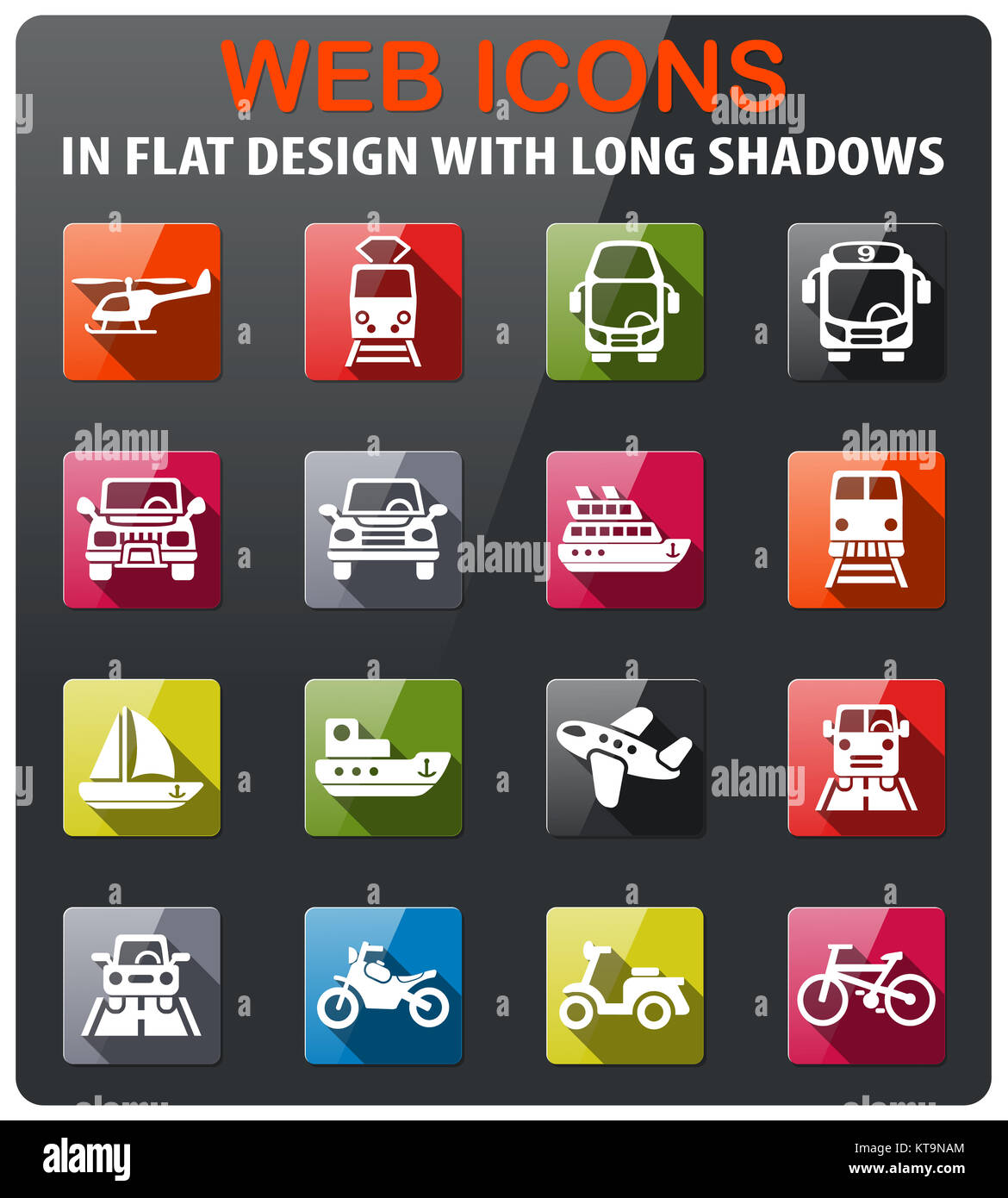 transport icon set Stock Photo - Alamy