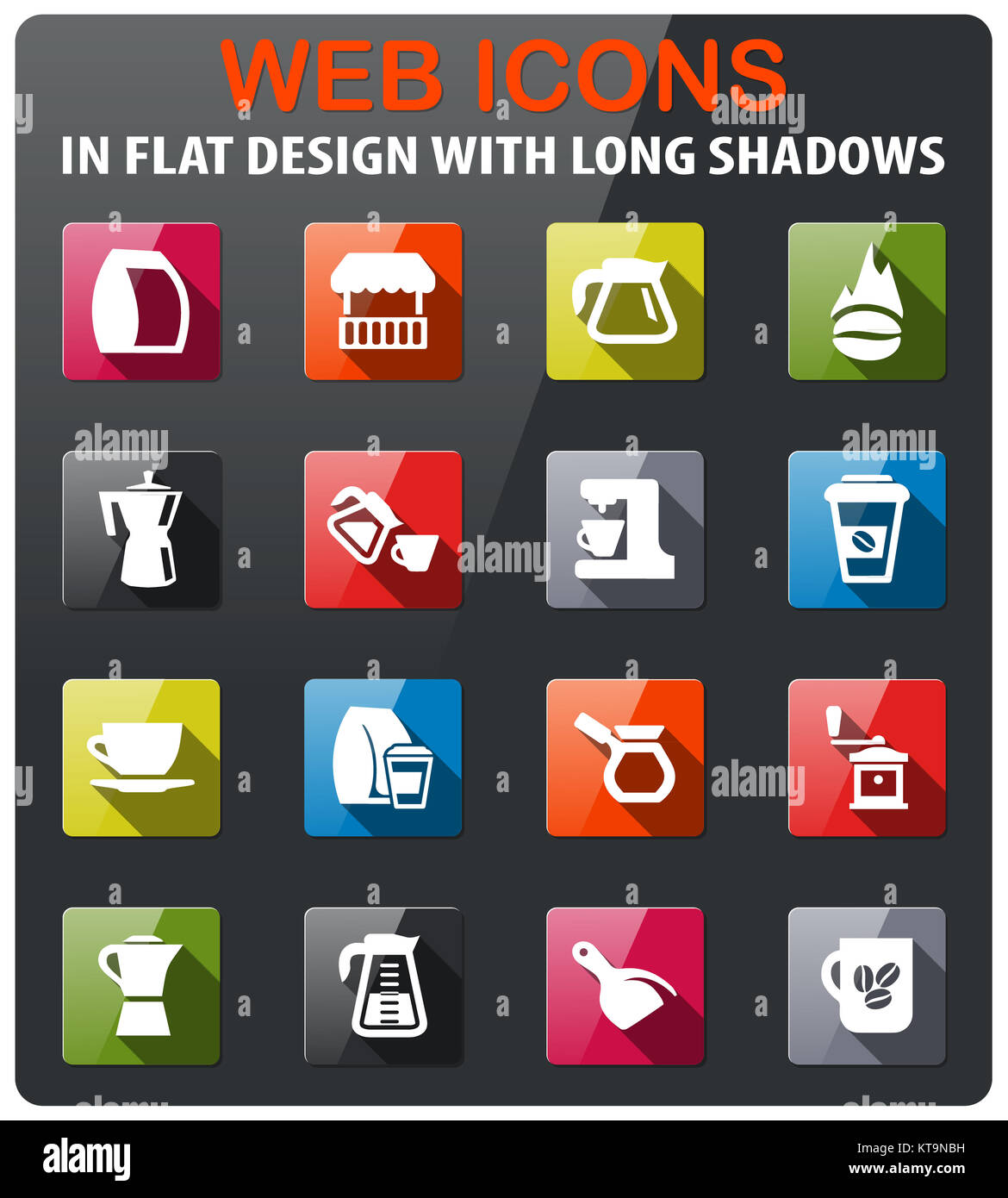 coffee icon set Stock Photo - Alamy