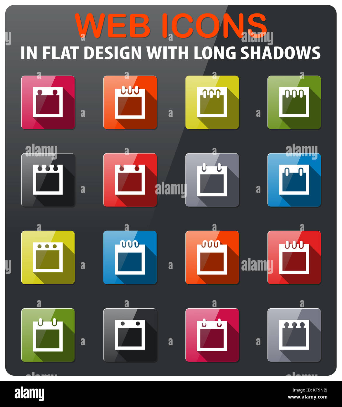 calendar icon set Stock Photo - Alamy