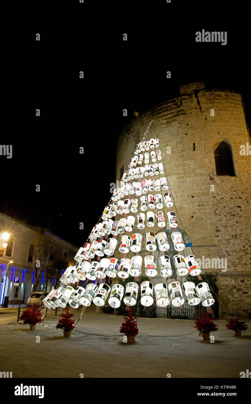 Alghero, Sardinia. Christmas decorations created by the fashion ...