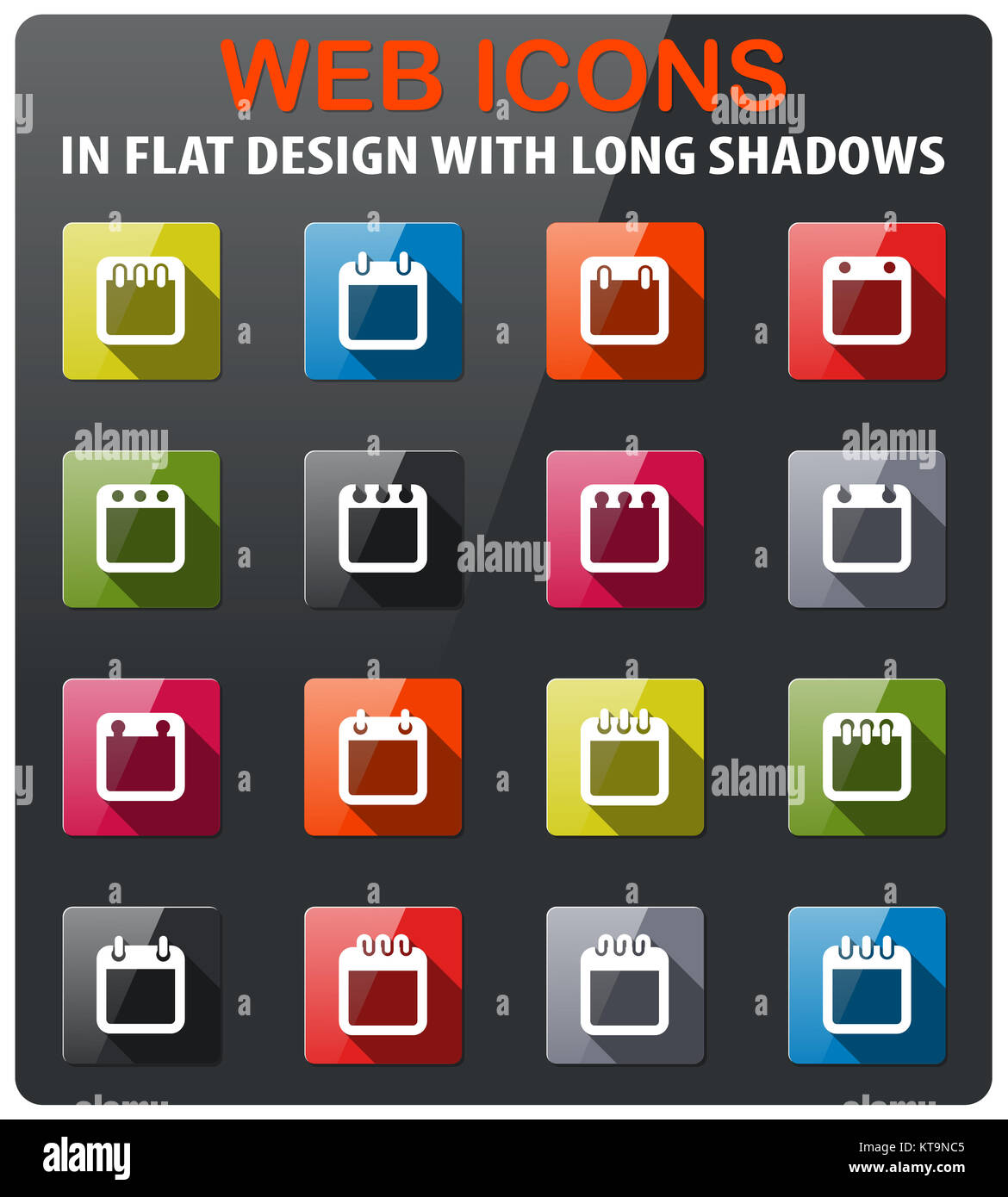 calendar icon set Stock Photo - Alamy