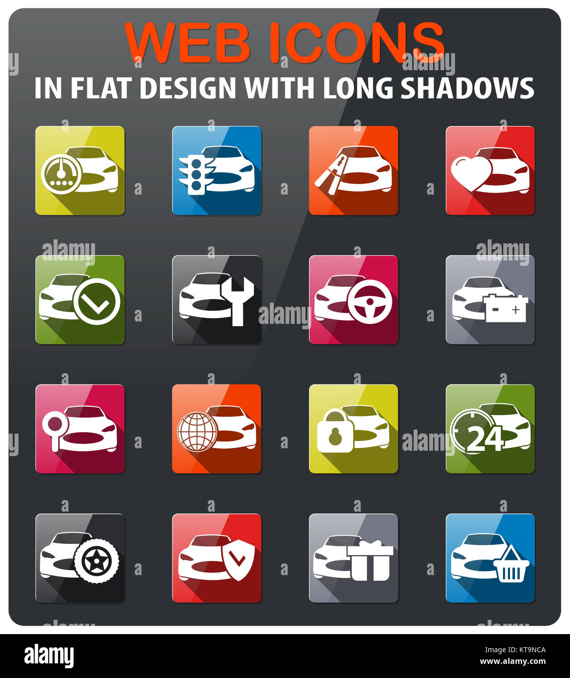 car service icon set Stock Photo - Alamy