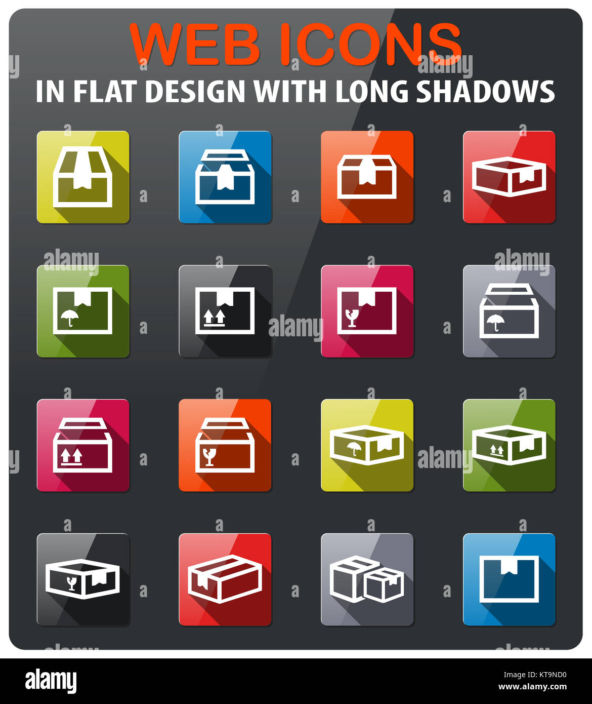 box icon set Stock Photo - Alamy