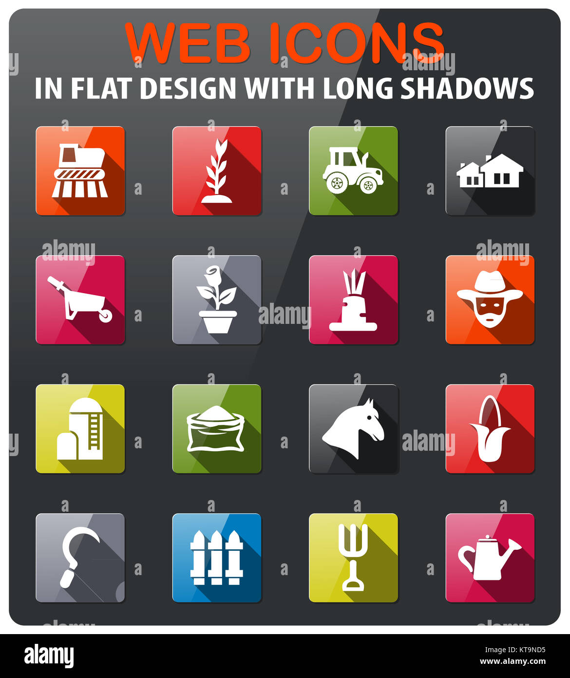 agriculture icon set Stock Photo - Alamy