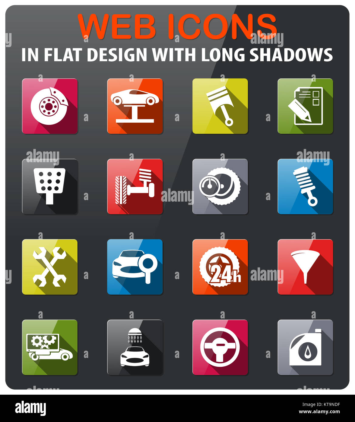 car service icon set Stock Photo - Alamy