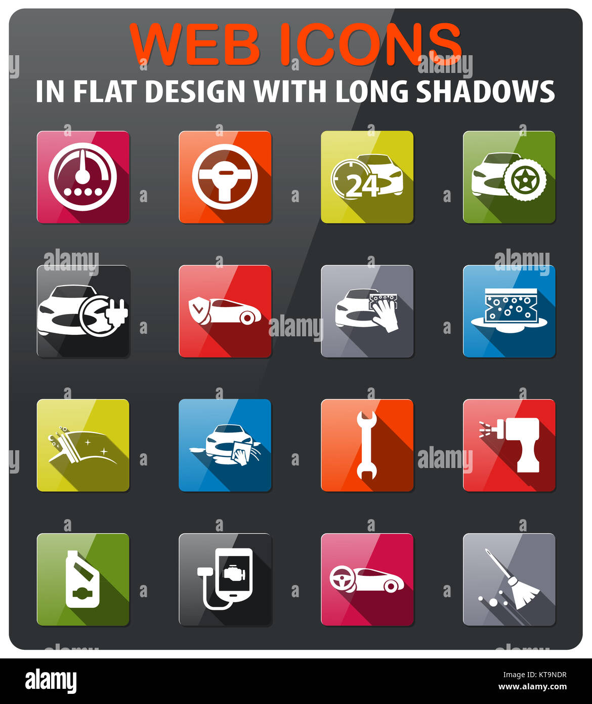 car shop icon set Stock Photo - Alamy