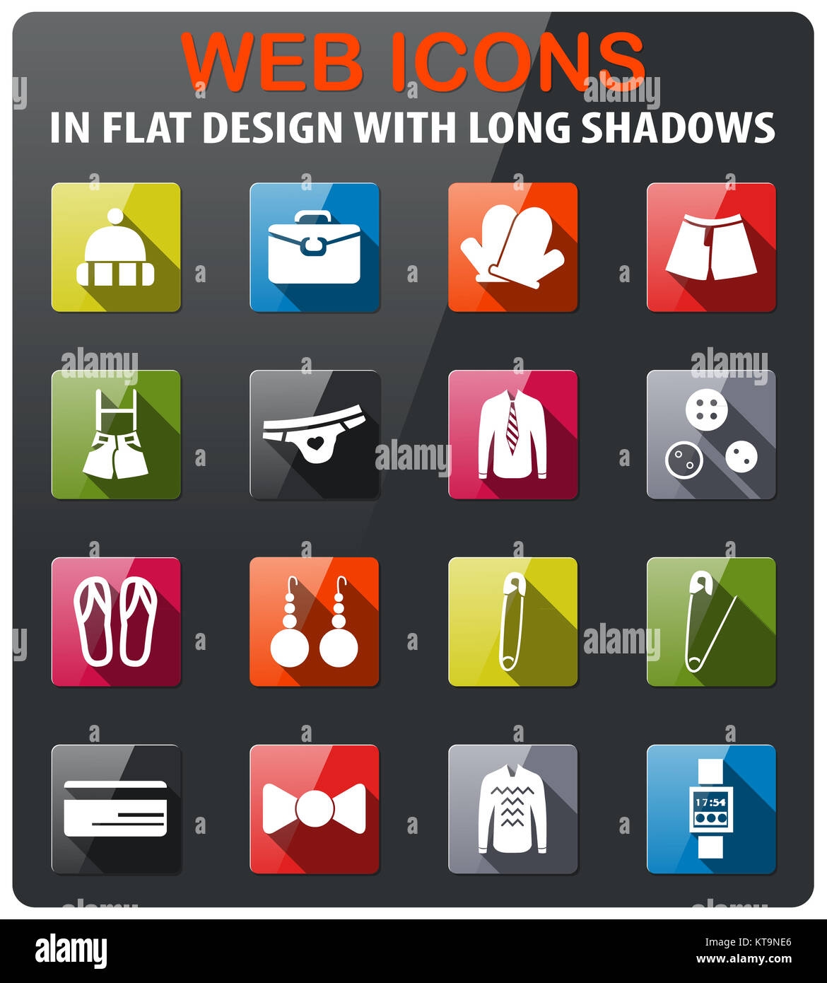 clothes icon set Stock Photo - Alamy