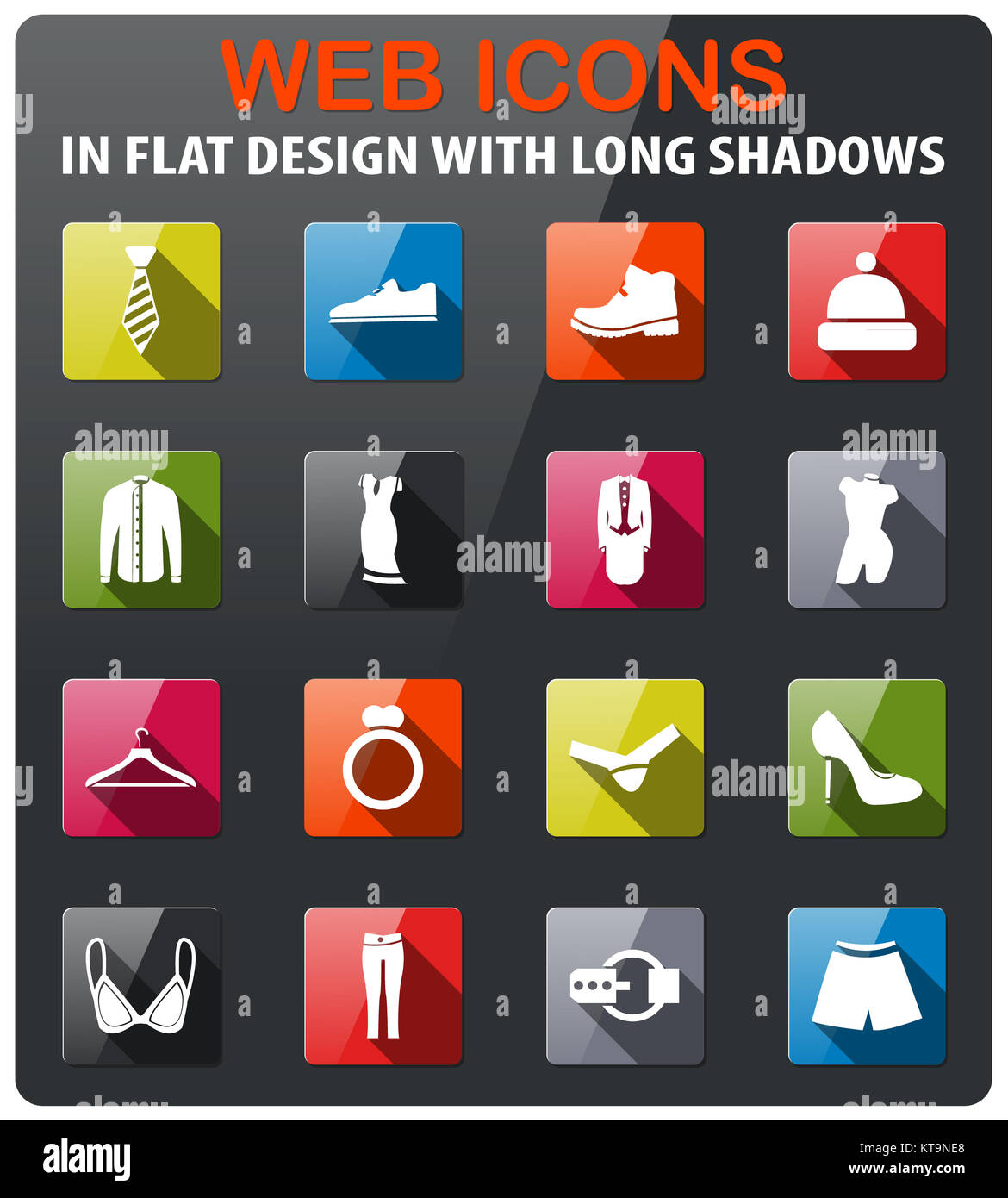 clothes icon set Stock Photo - Alamy