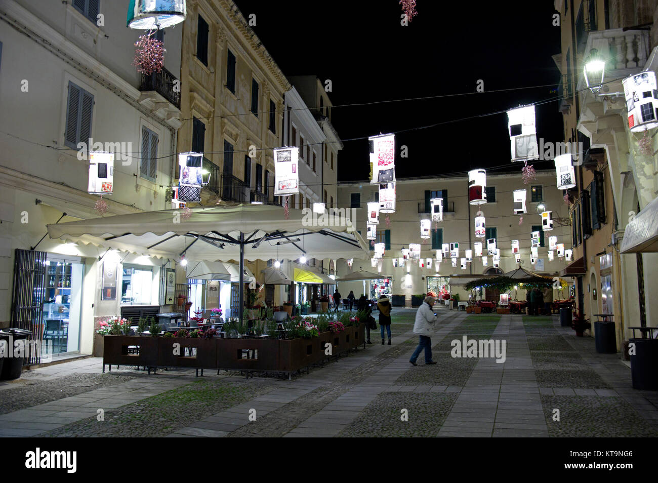 Alghero, Sardinia. Christmas decorations created by the fashion ...