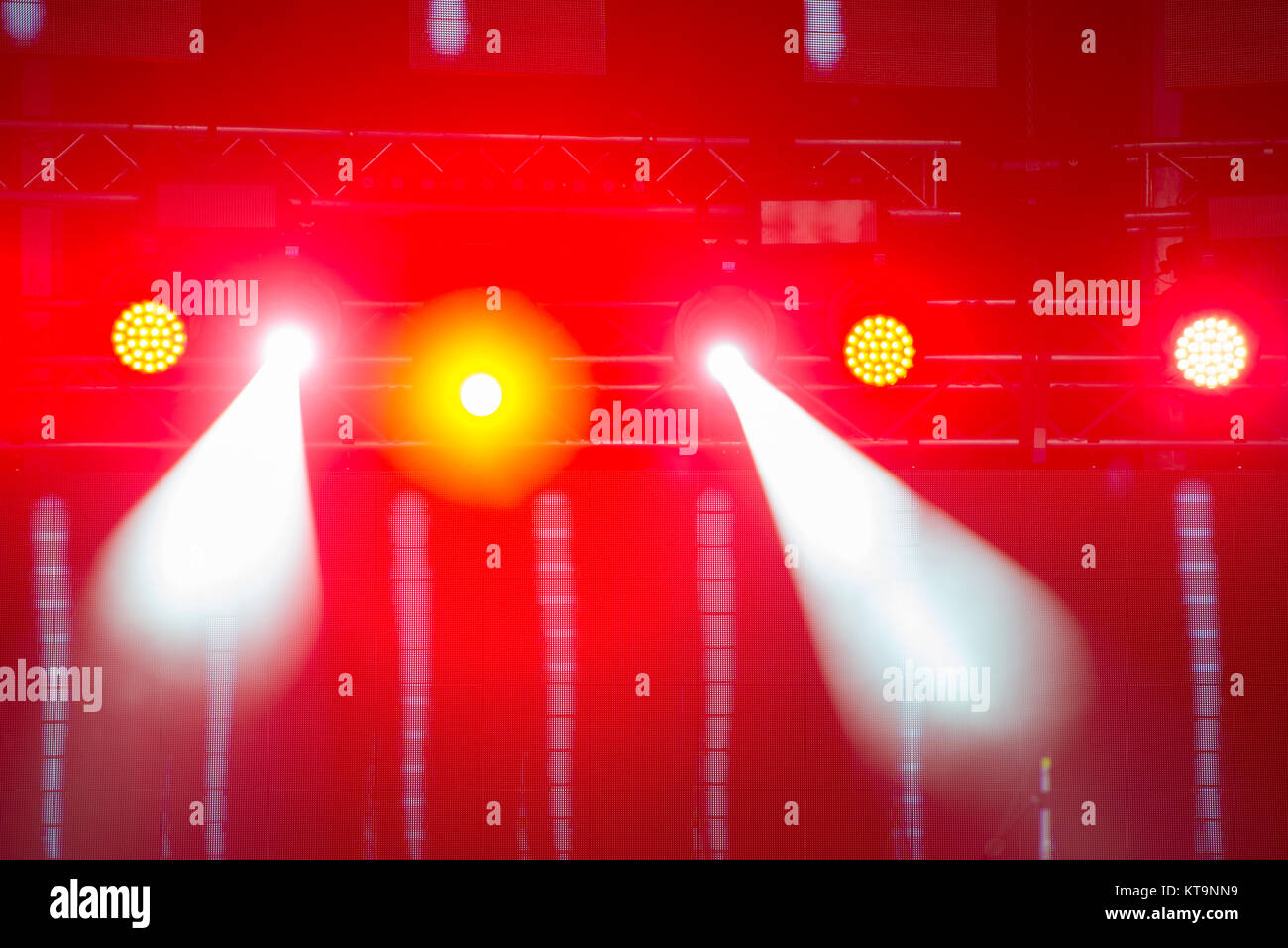 Defocused lights from strobes on concert stage Stock Photo - Alamy