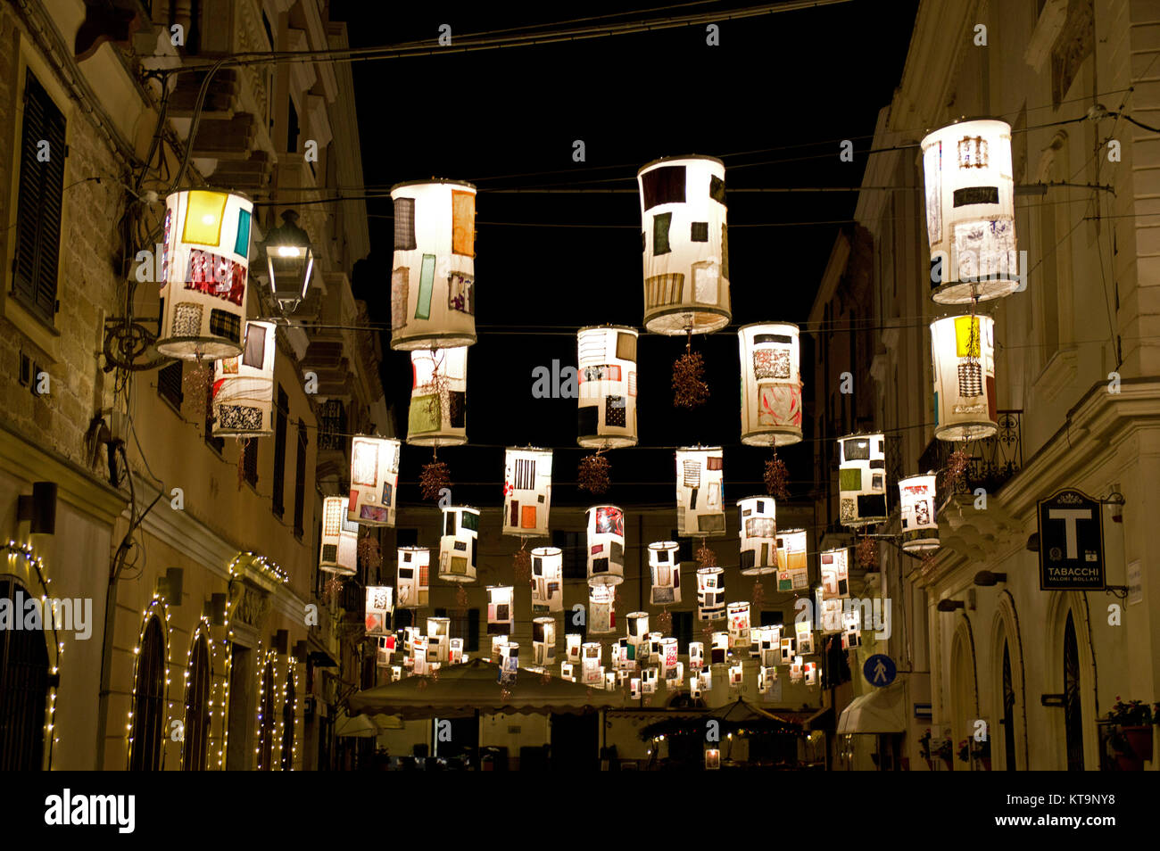 Alghero, Sardinia. Christmas decorations created by the fashion ...