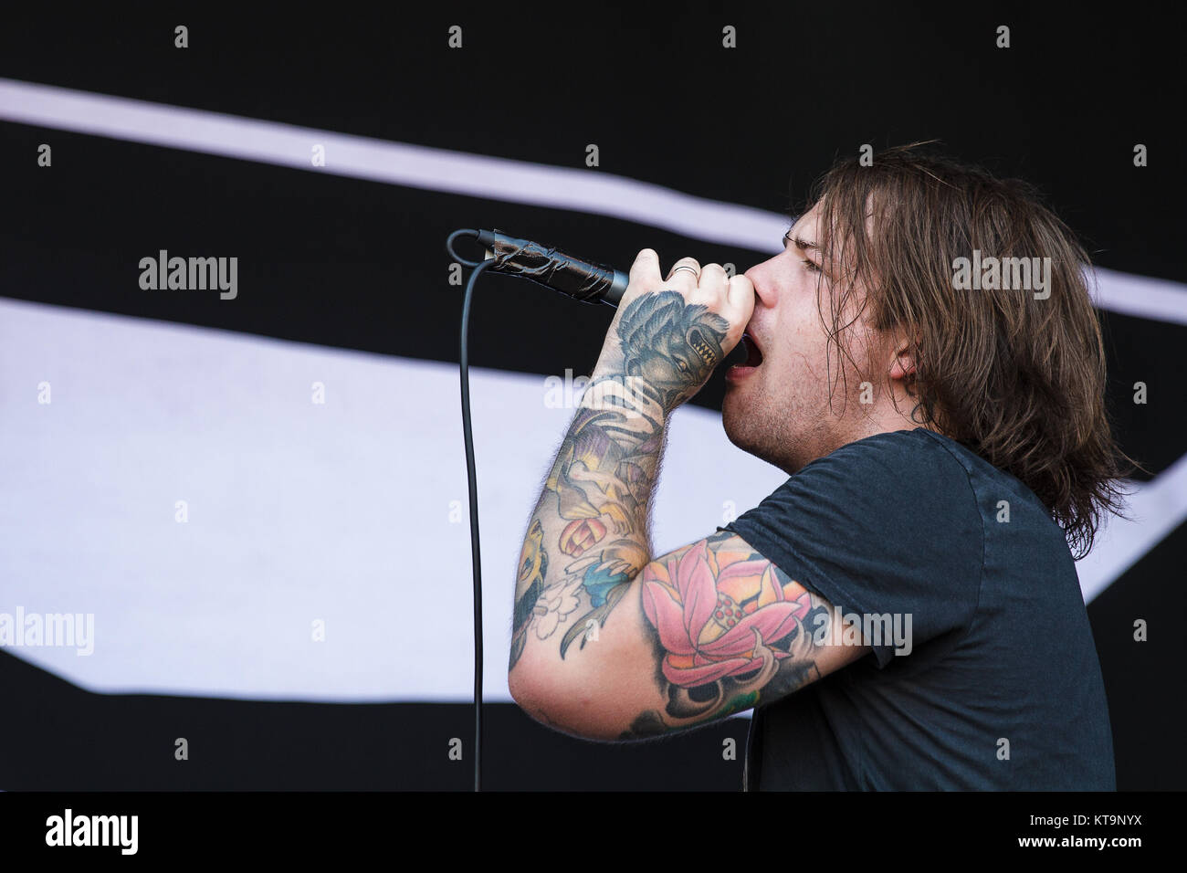 The American hardcore punk band Beartooth performs a live concert at ...
