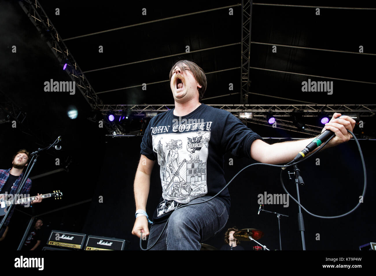 The English progressive rock band Black Peaks performs a live concert ...