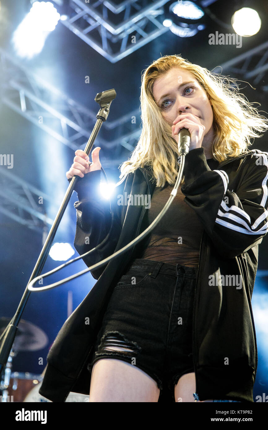 The Norwegian punk band Blood Command performs a live concert during ...