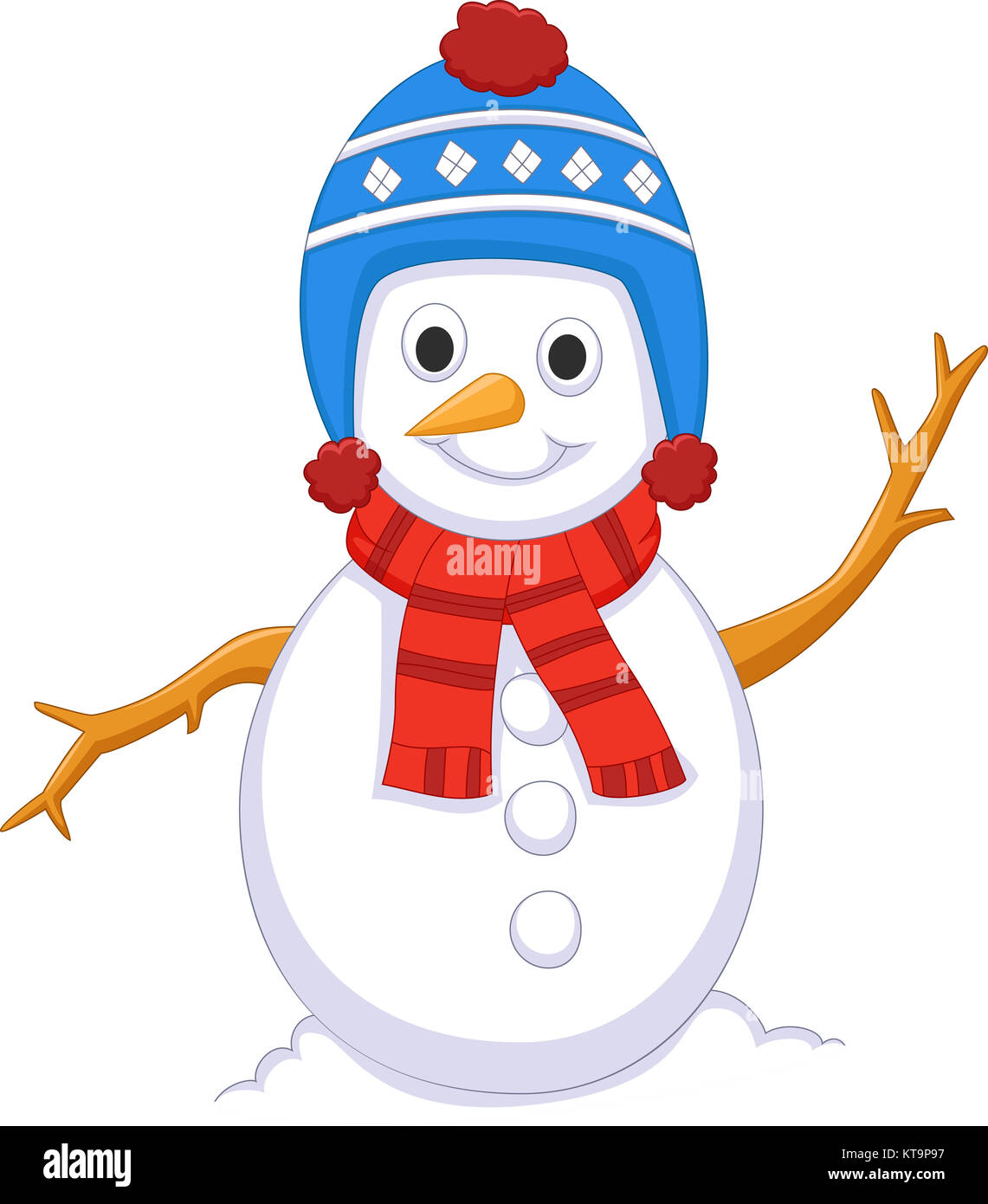 Cute cartoon snowman wearing hi-res stock photography and images - Alamy