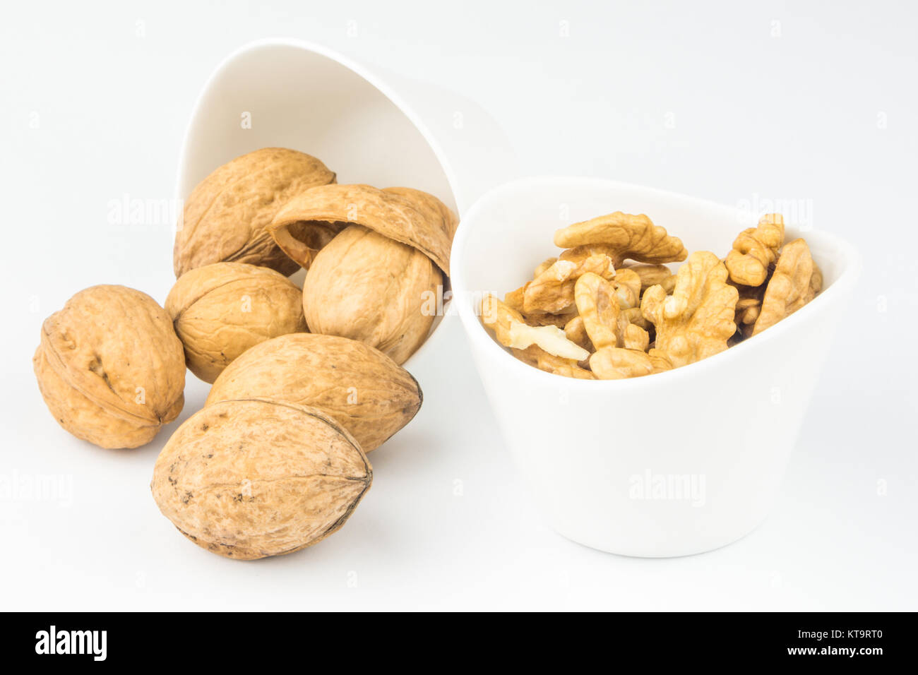 closeup view of wallnuts on white background Stock Photo - Alamy