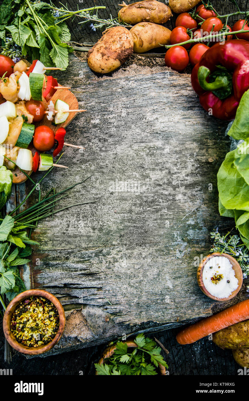 Food background with vegetables Stock Photo - Alamy