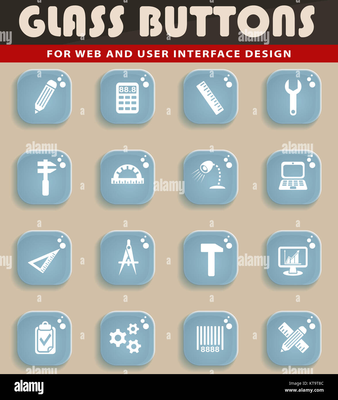 engineering icon set Stock Photo - Alamy