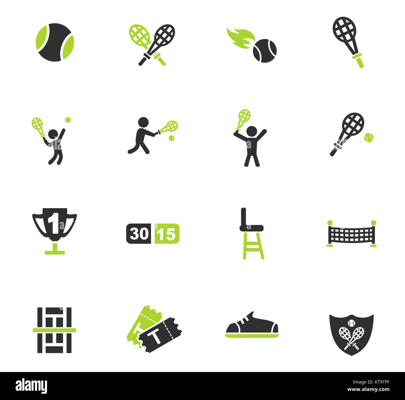 tennis icon set Stock Photo - Alamy