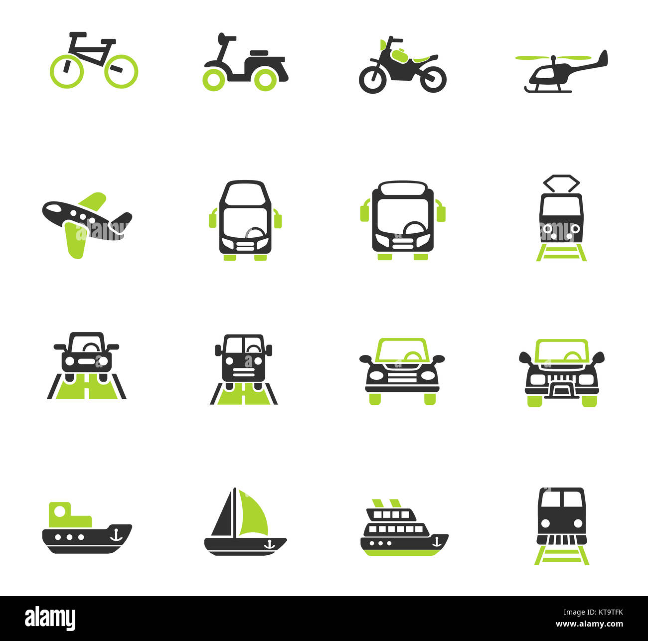 transport icon set Stock Photo - Alamy