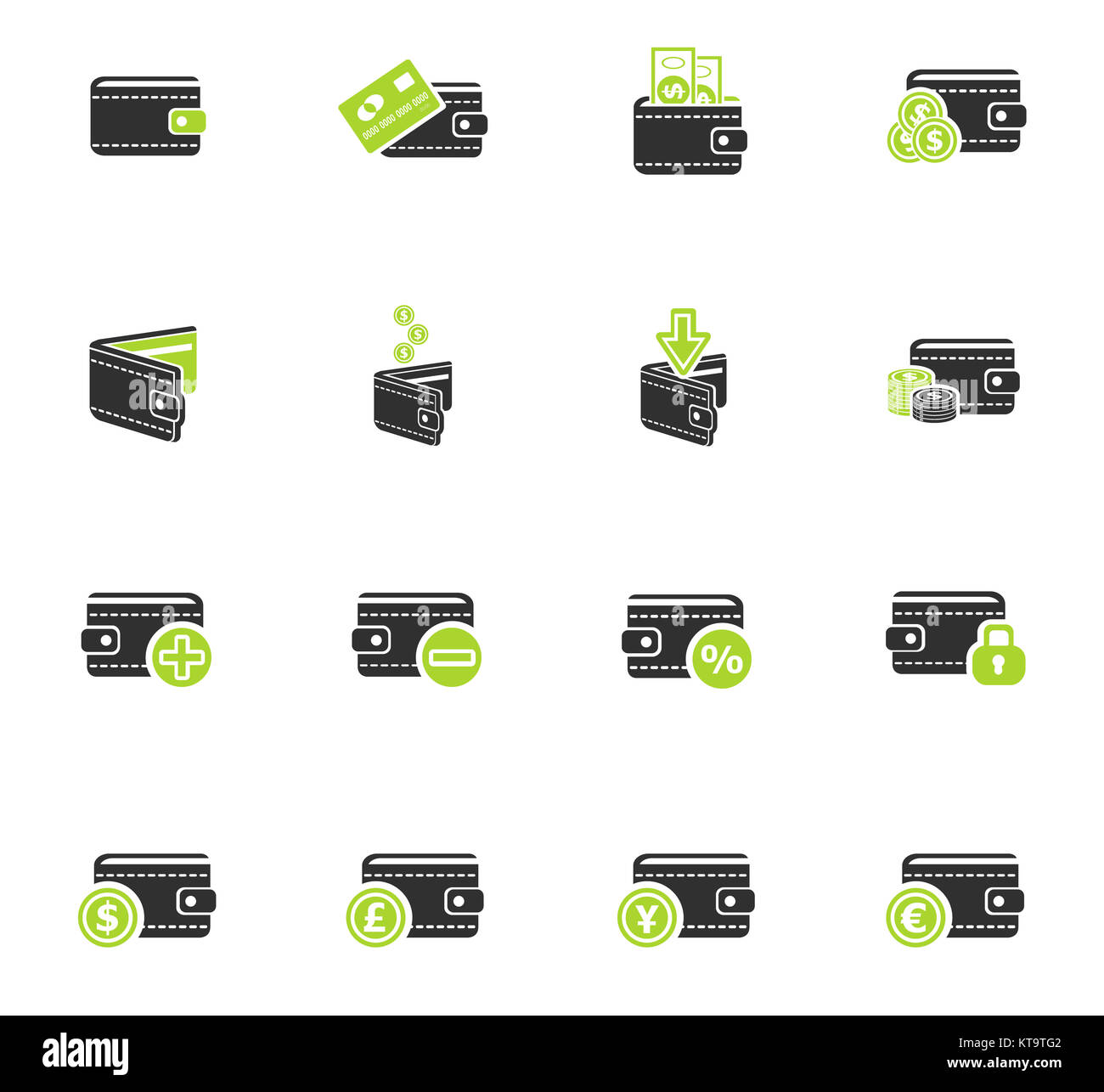 set of money icons Stock Photo - Alamy