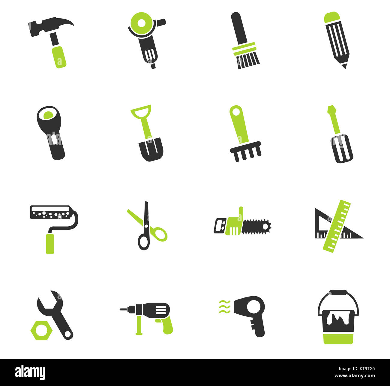 work tools icon set Stock Photo - Alamy