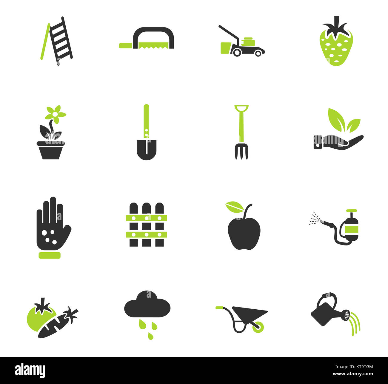 gardening icon set Stock Photo - Alamy