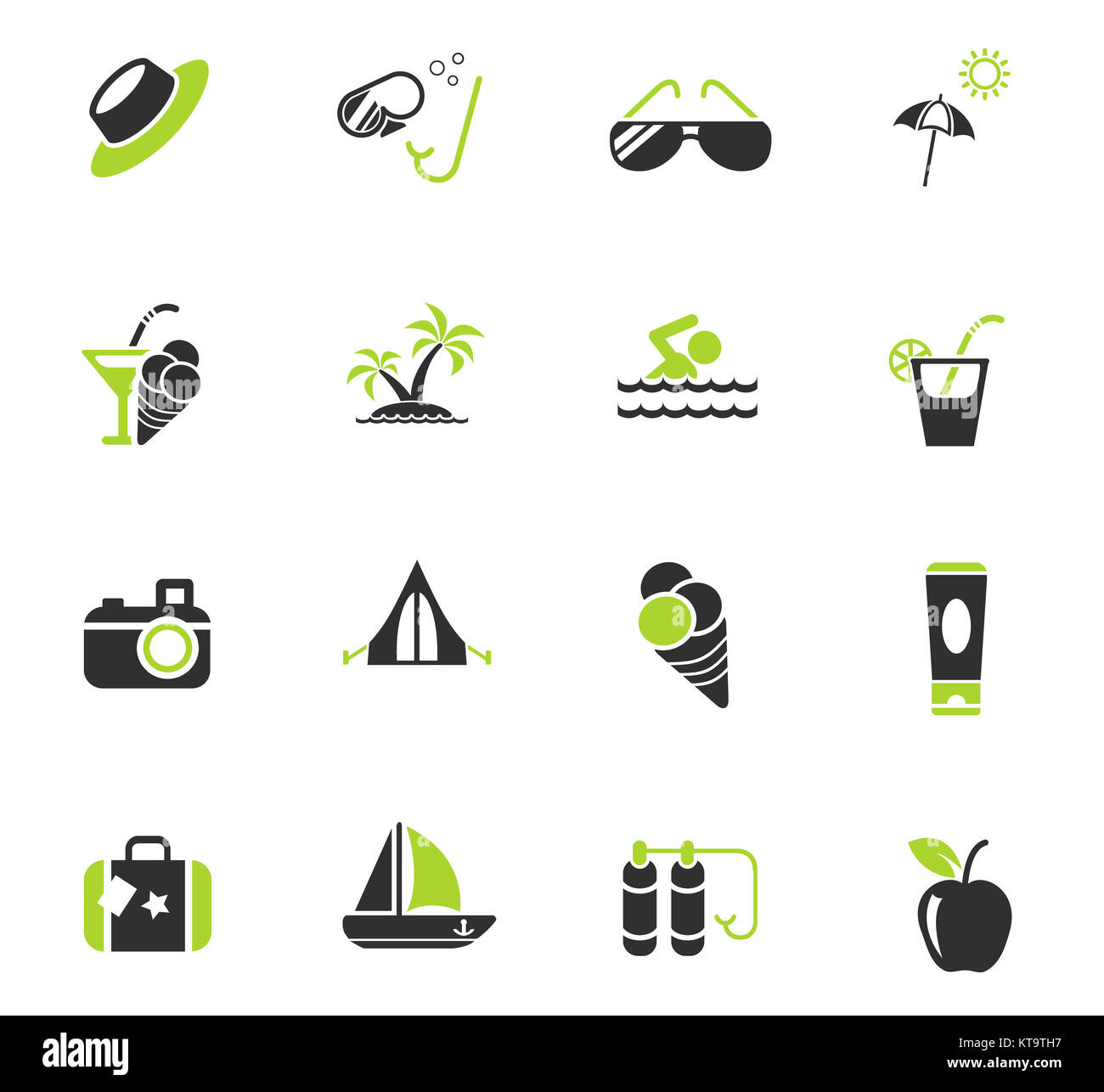 summer icon set Stock Photo - Alamy