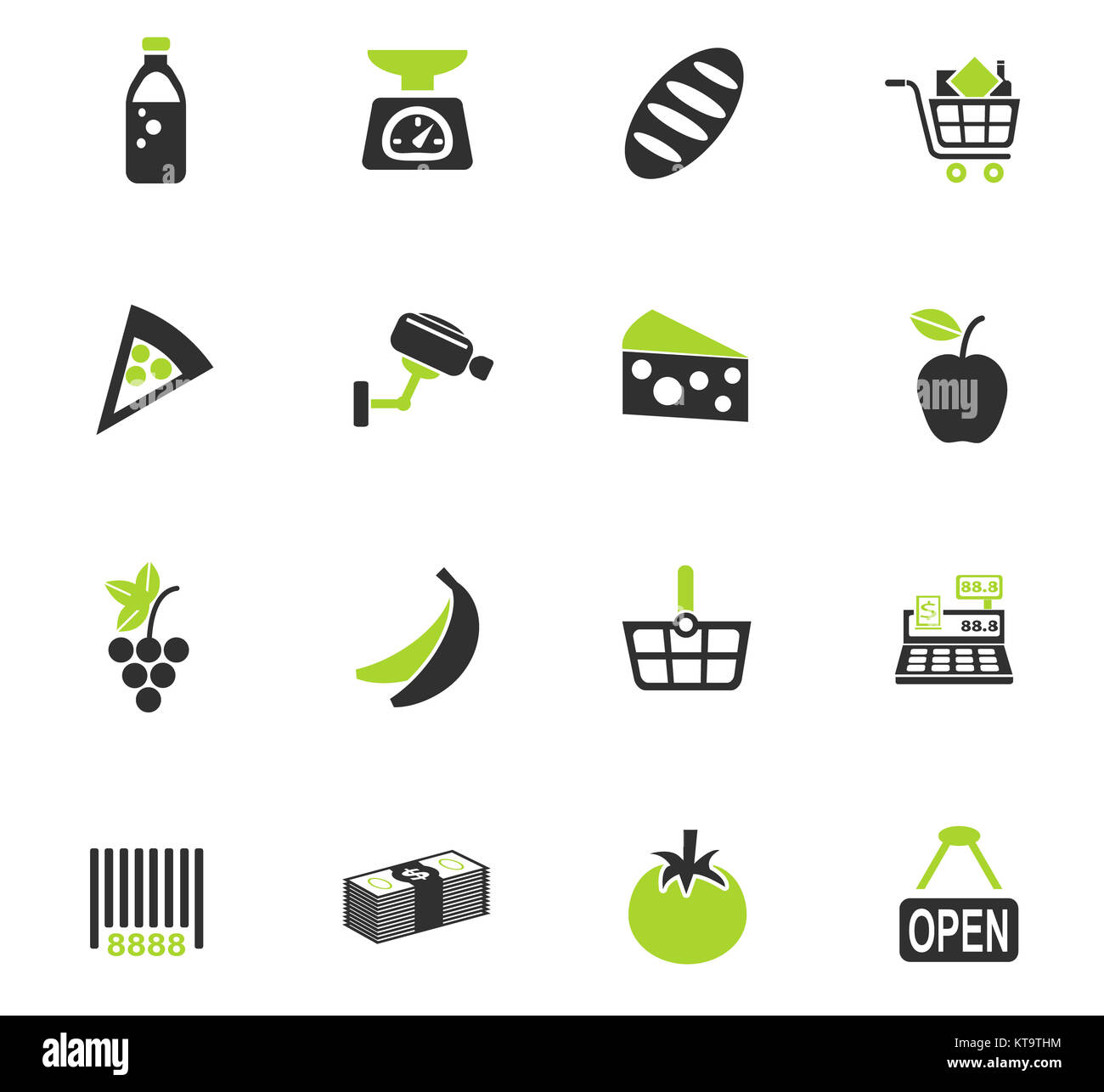 grocery store icon set Stock Photo - Alamy