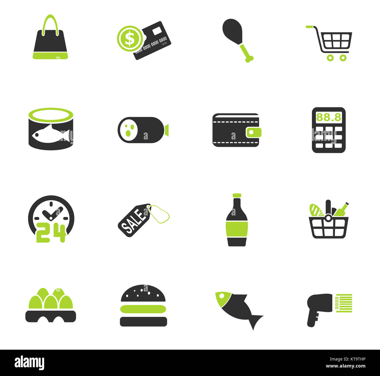 grocery store icon set Stock Photo - Alamy