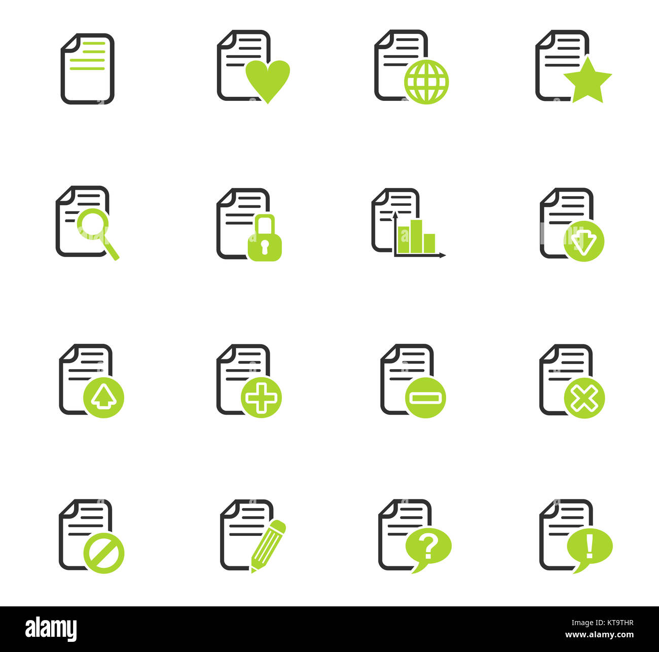 document icon set Stock Photo - Alamy