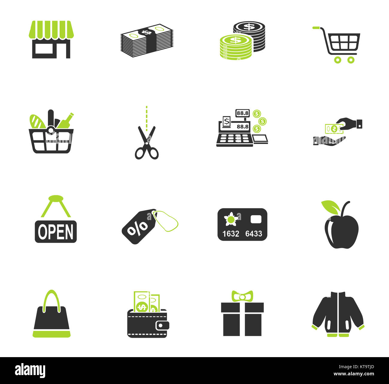 shopping icon set Stock Photo - Alamy